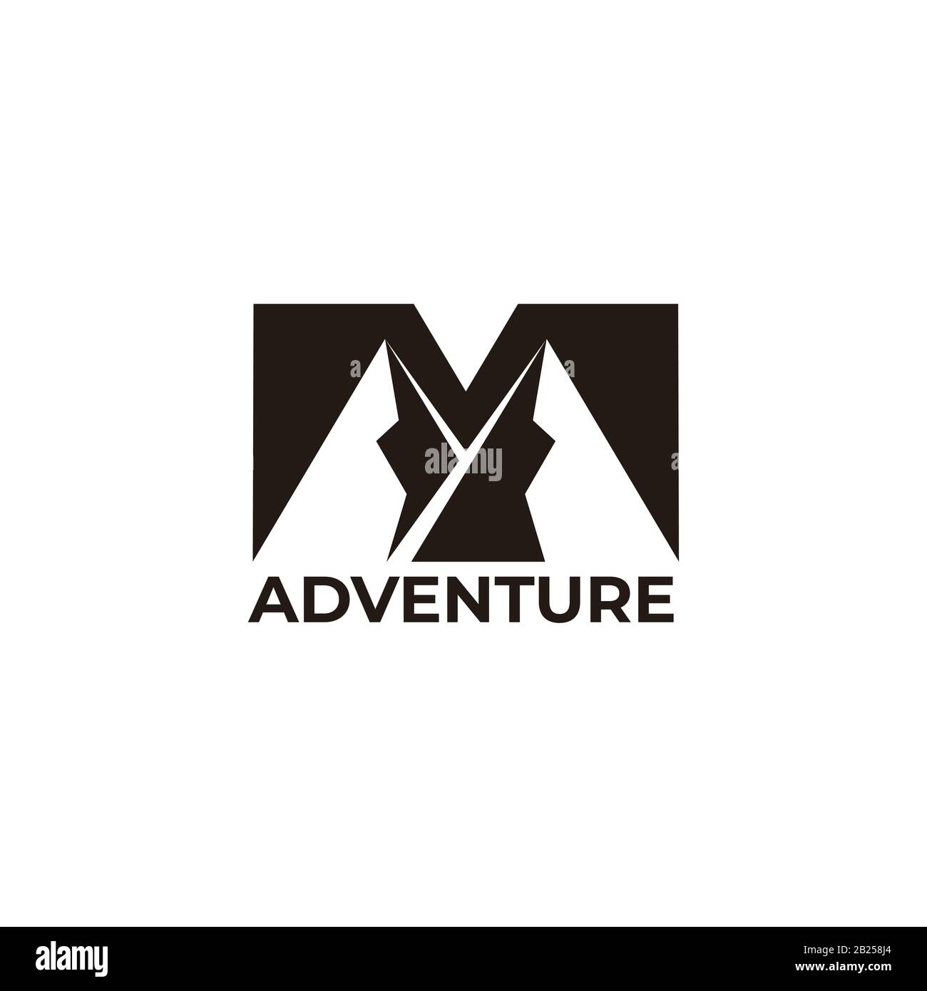 letter my adventure mountain symbol geometric logo vector Stock Vector ...