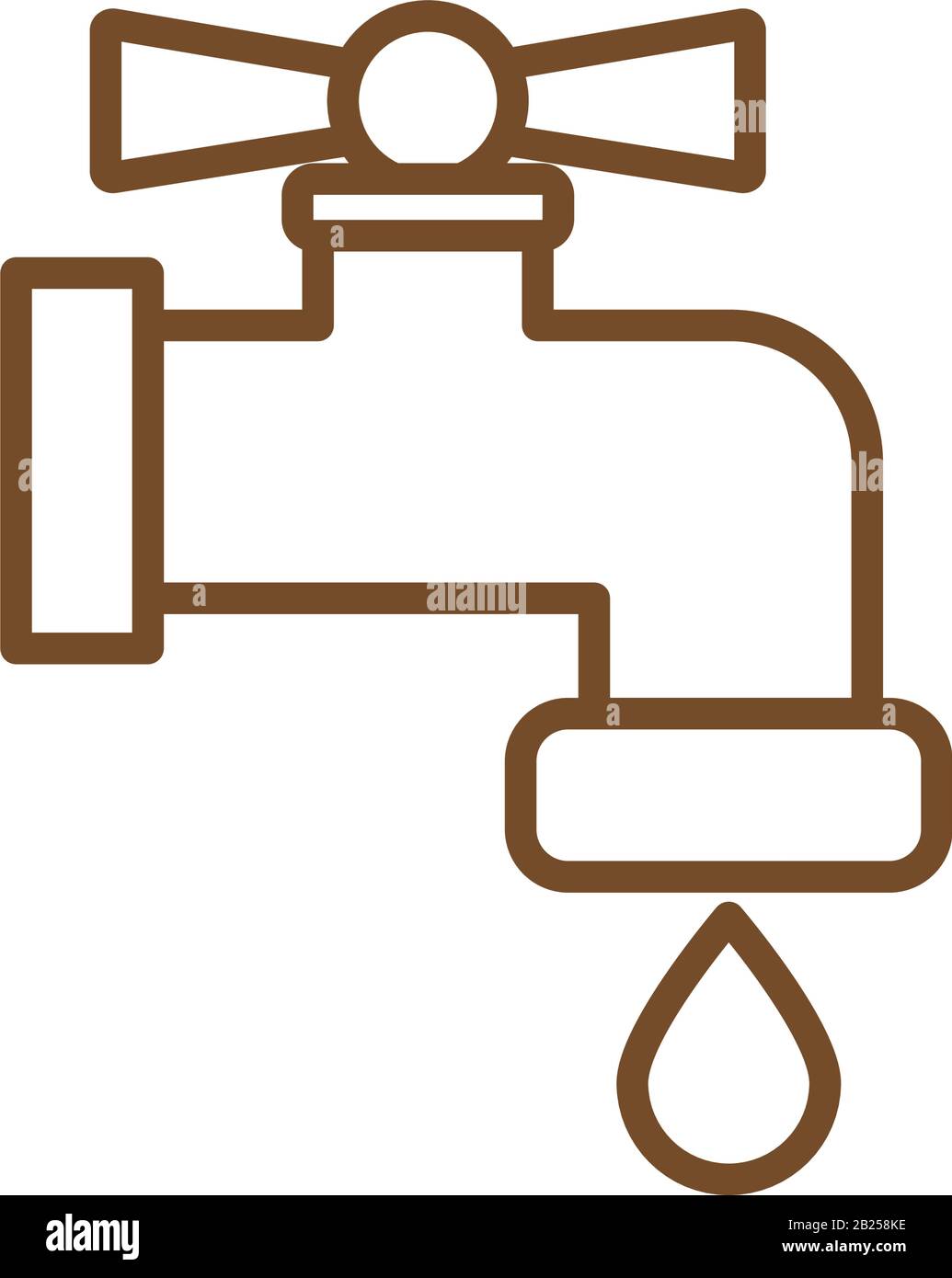 Isolated water tap line style icon vector design Stock Vector Image ...