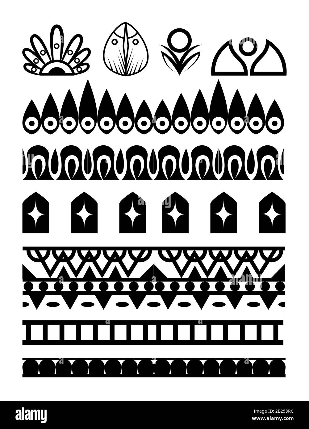 Vector gothic silhouettes set Cut Out Stock Images & Pictures - Alamy