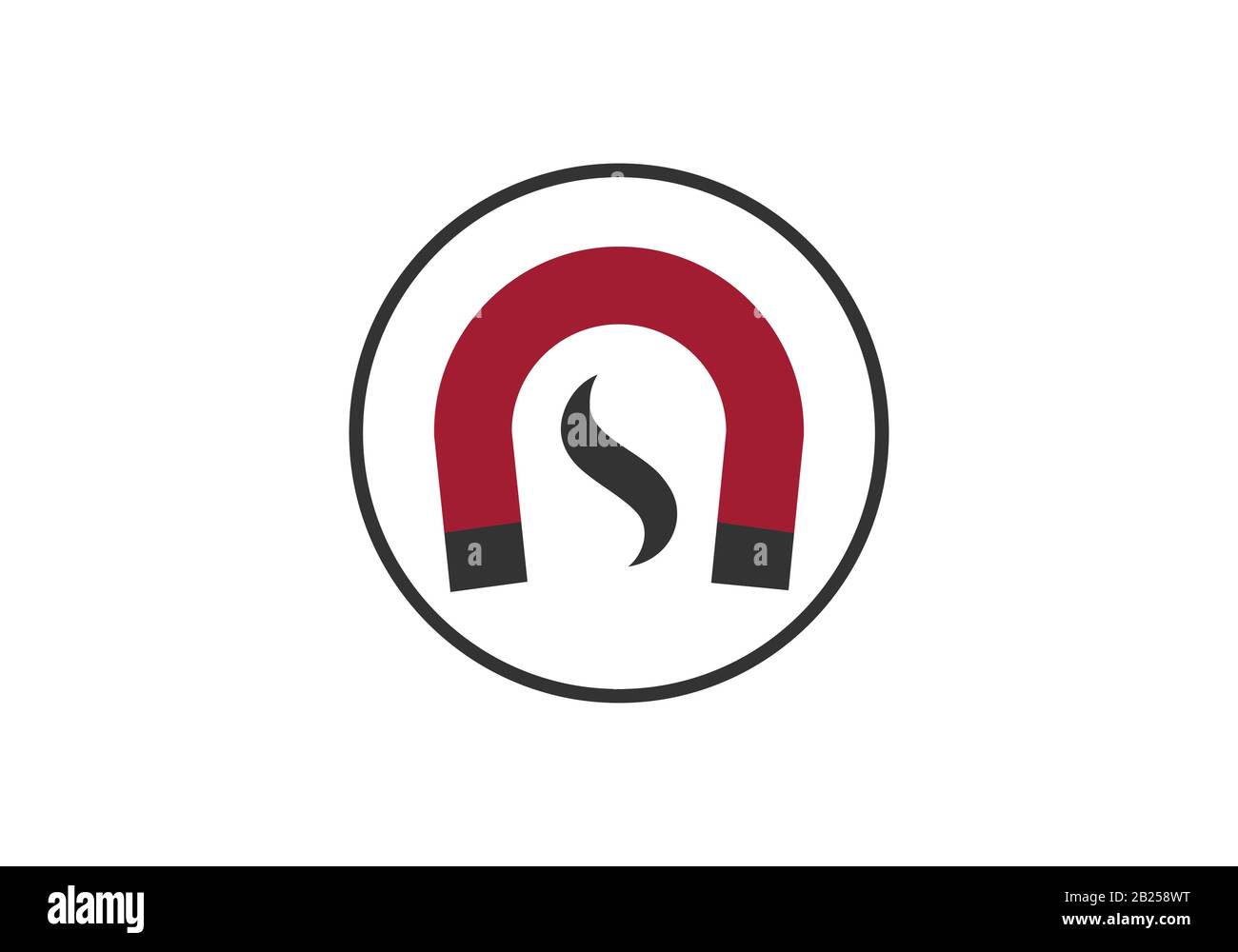 Magnet icon vector sign and symbol isolated on white background, Magnet ...