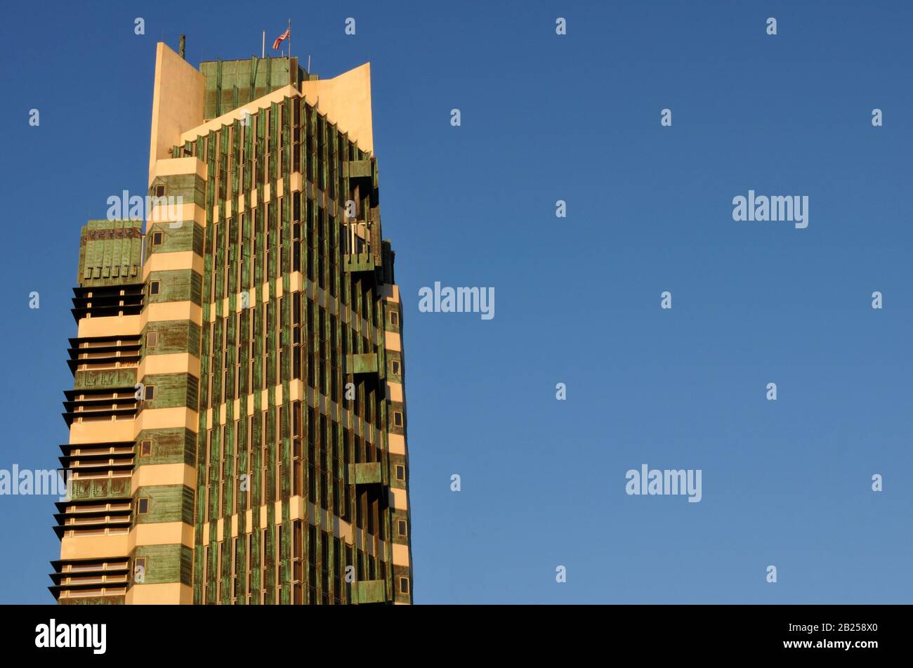 Architect Frank Lloyd Wright's Price Tower in Bartlesville, Oklahoma ...