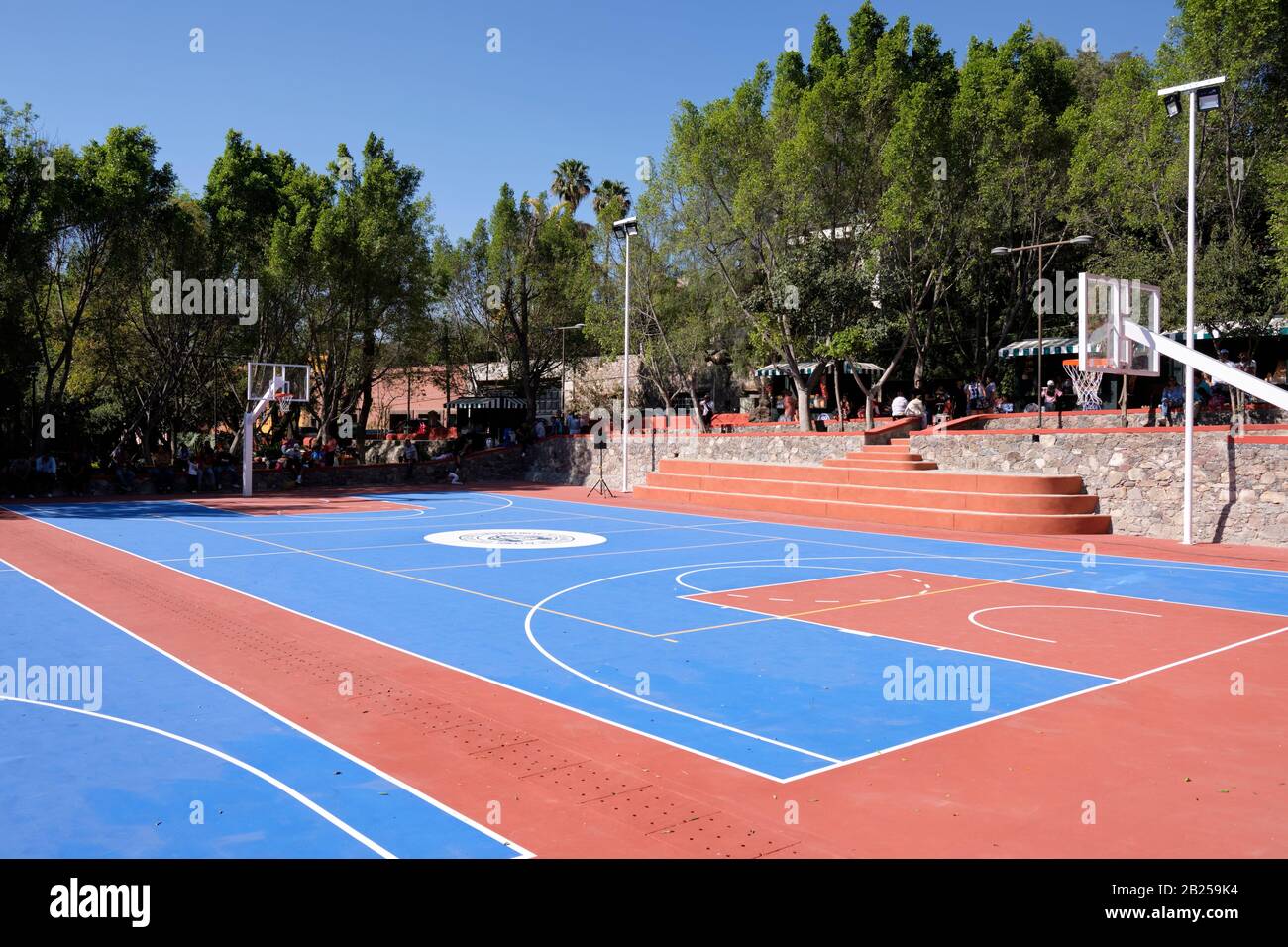 San Miguel de Allende, Mexico. February 29, 2020. Basketball Court of ...
