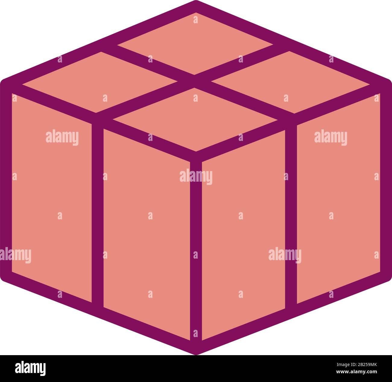 Isolated delivery box line and fill style icon vector design Stock ...