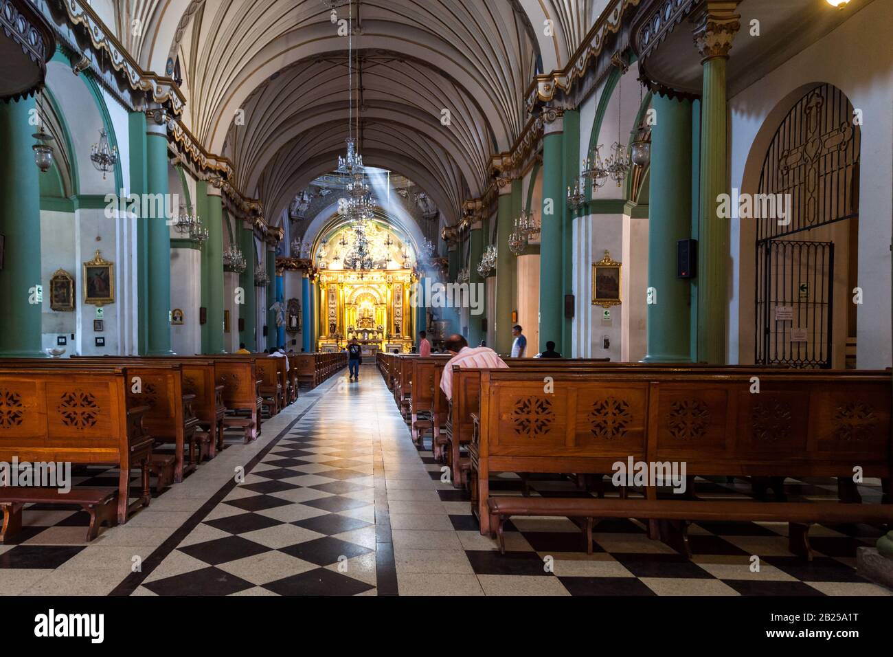 LIMA / PERU - May 10 2016: The interior of a beautifully decorated ...