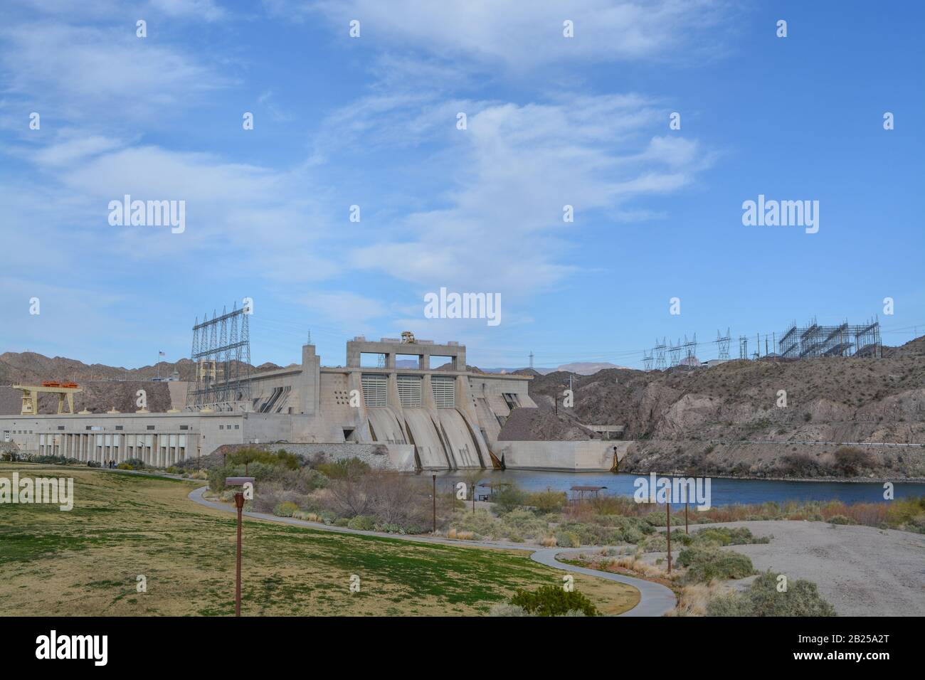 Davis Dam Hydroelectric Power Plant on the Arizona side of the Colorado ...
