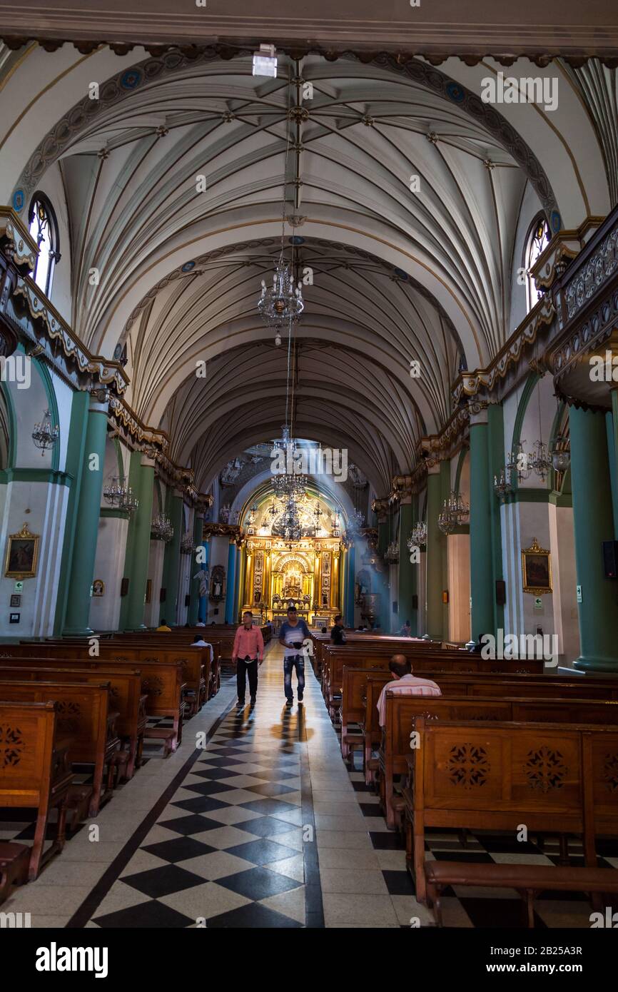 Lima peru church interior hi-res stock photography and images - Alamy