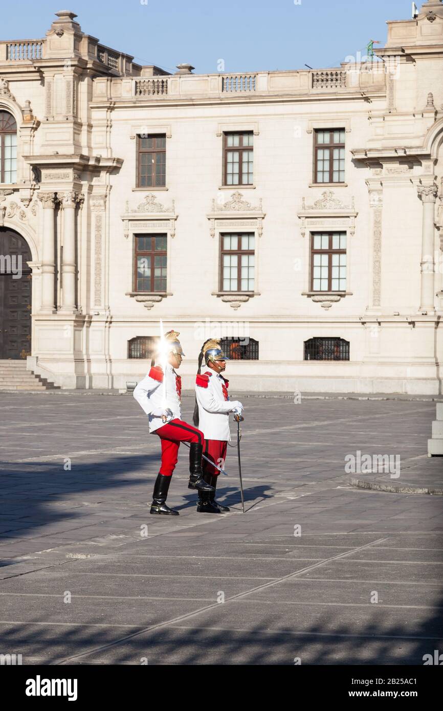 Lima changing of the guard hi-res stock photography and images - Alamy