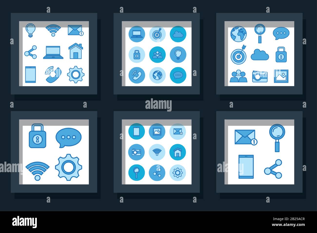 bundle designs of internet icons Stock Vector Image & Art - Alamy
