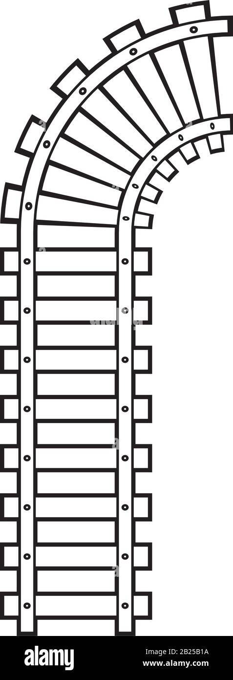 Train tracks vector icon design template illustration Stock Vector ...