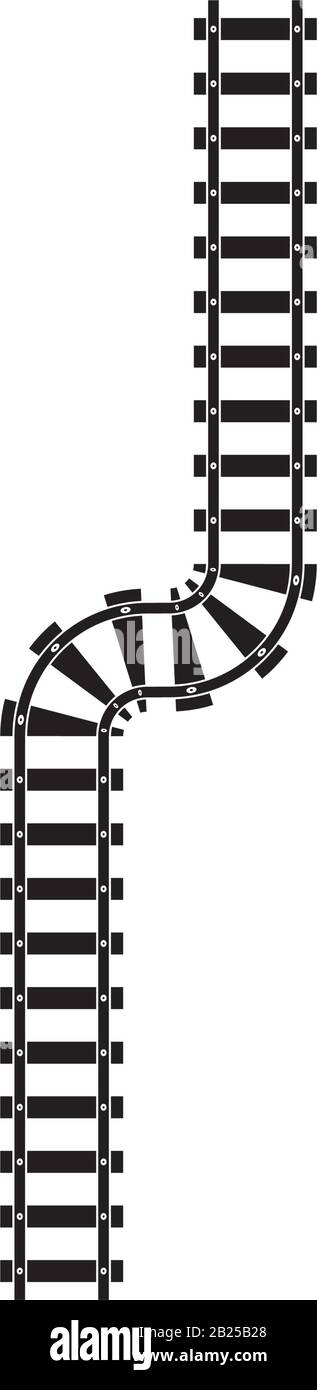 Train tracks vector icon design template illustration Stock Vector ...