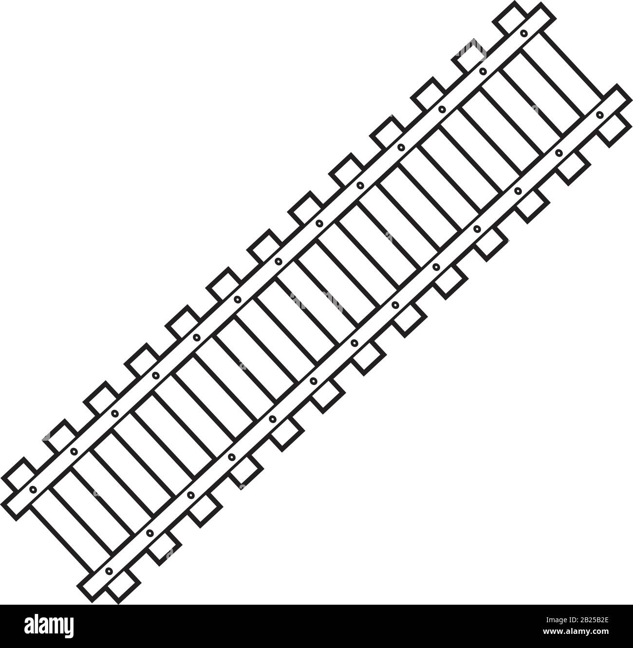 Railroad Tracks Drawing Horizontal