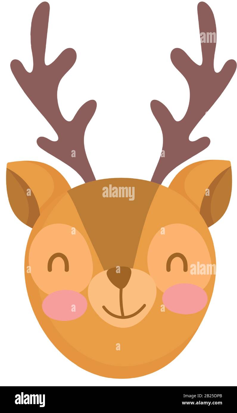 Cute Deer Face Cartoon High Resolution Stock Photography and Images - Alamy