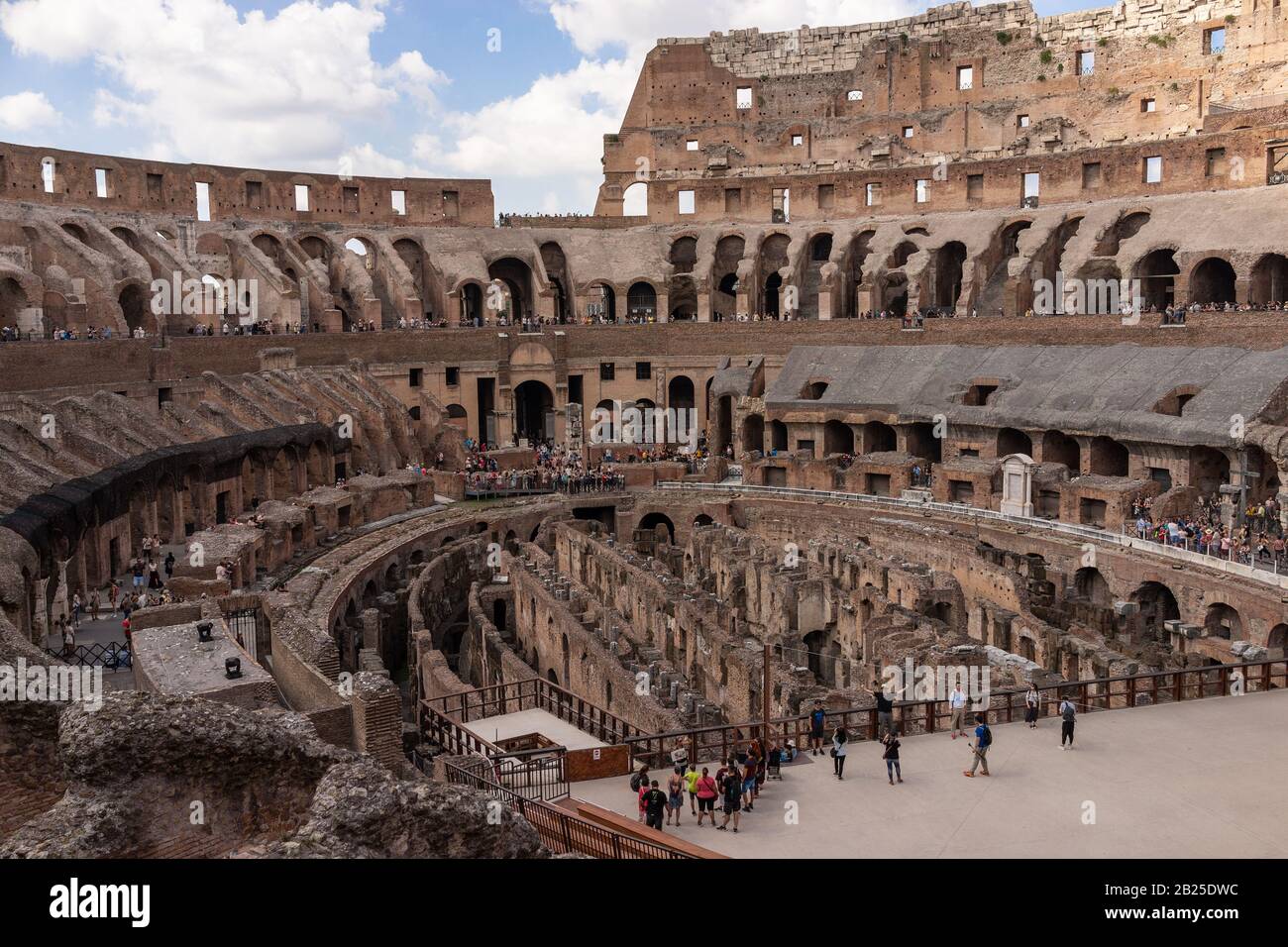 The remnants of the Coliseum in Rome, including the infamous fighting ...