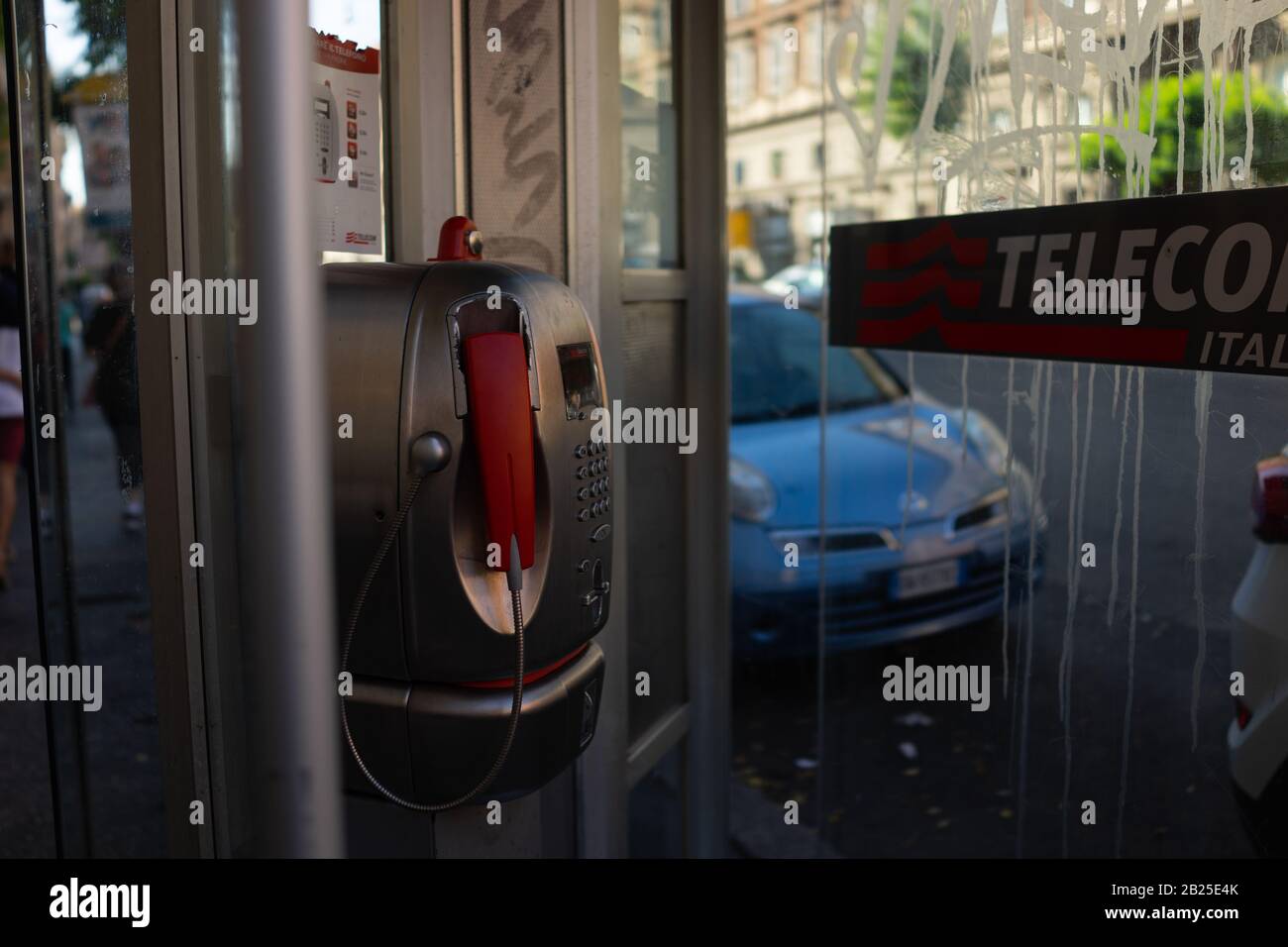 Possibly one of the worlds last phone booths Stock Photo - Alamy