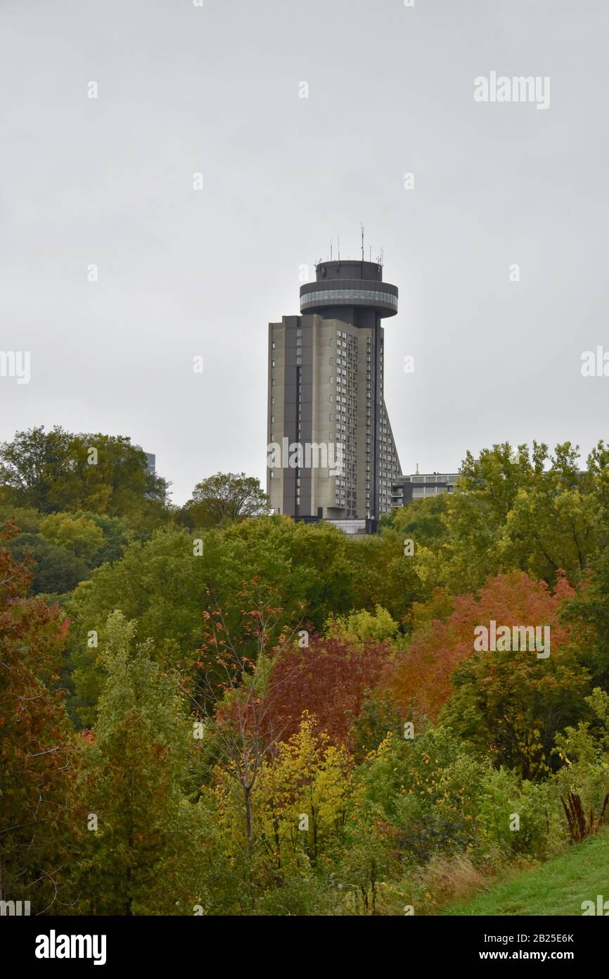 The Hotel Le Concorde and Ciel rotating restaurant, Quebec City, Canada ...