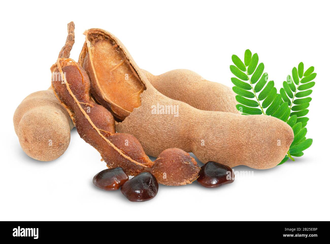 Sweet tamarind isolated on white background.This has clipping path ...