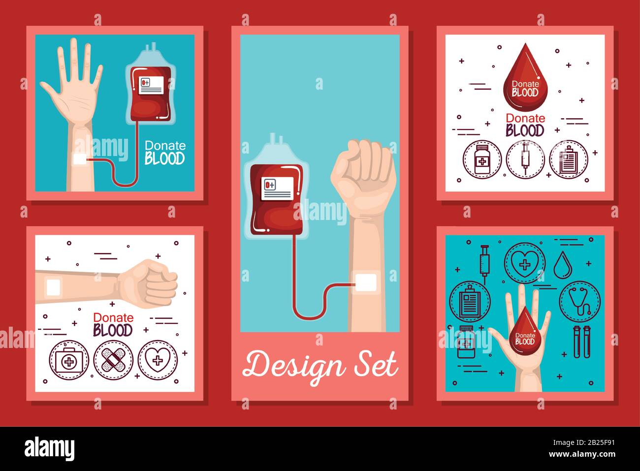 designs set of blood donation icons Stock Vector Image & Art - Alamy