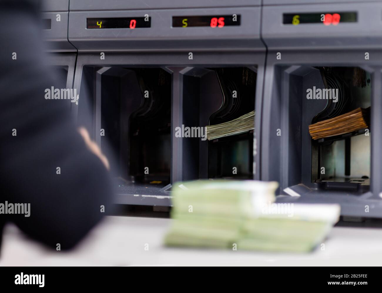 Electronic counter device with digital display screen in process of ...