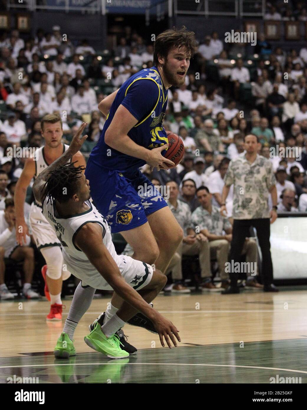 February 29, 2020 - UC Riverside Highlanders center Callum McRae (25 ...