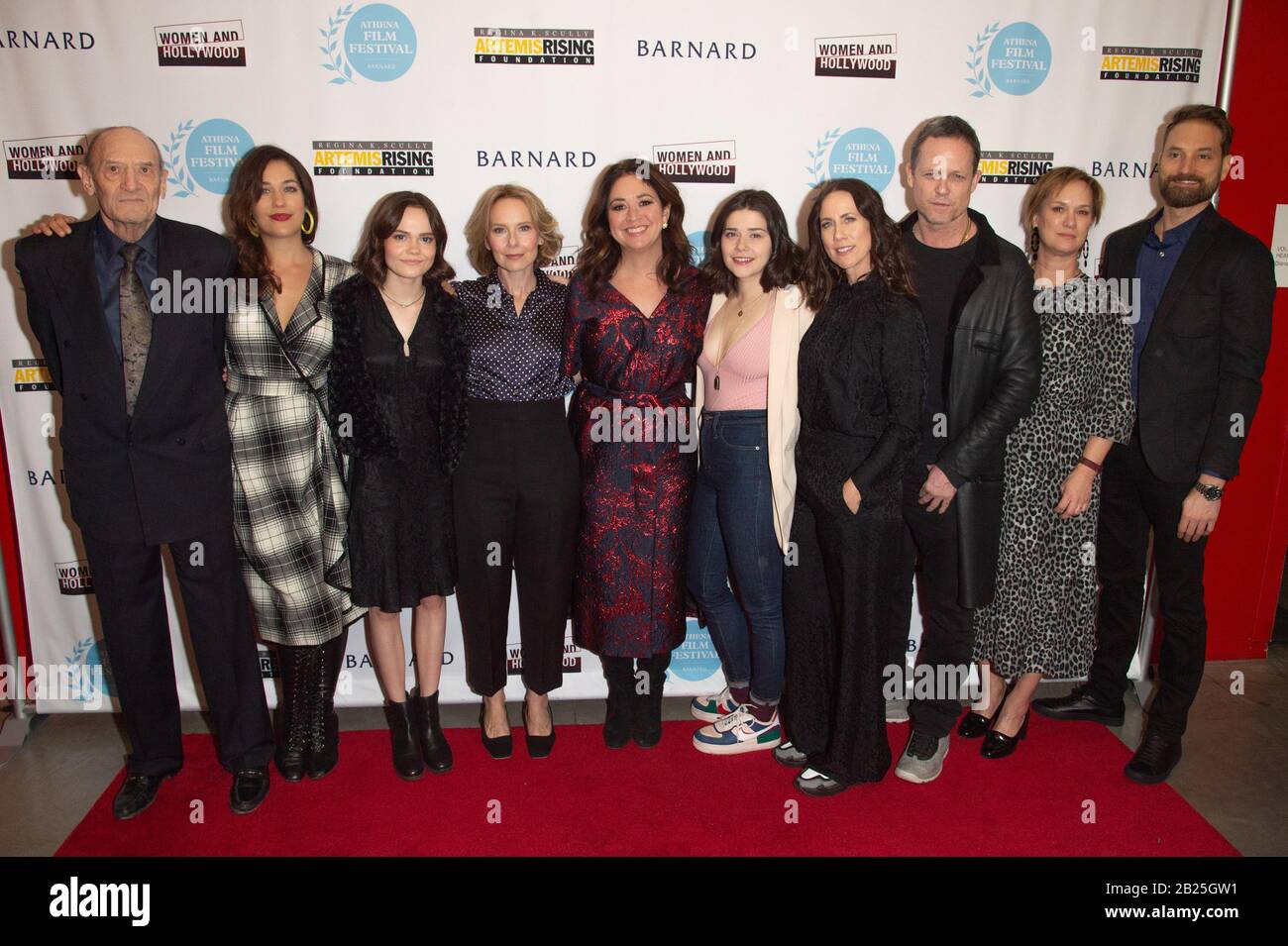 NEW YORK, NY FEBRUARY 29: Stan Carp, Lola Kirke, Oona Laurence, Amy ...