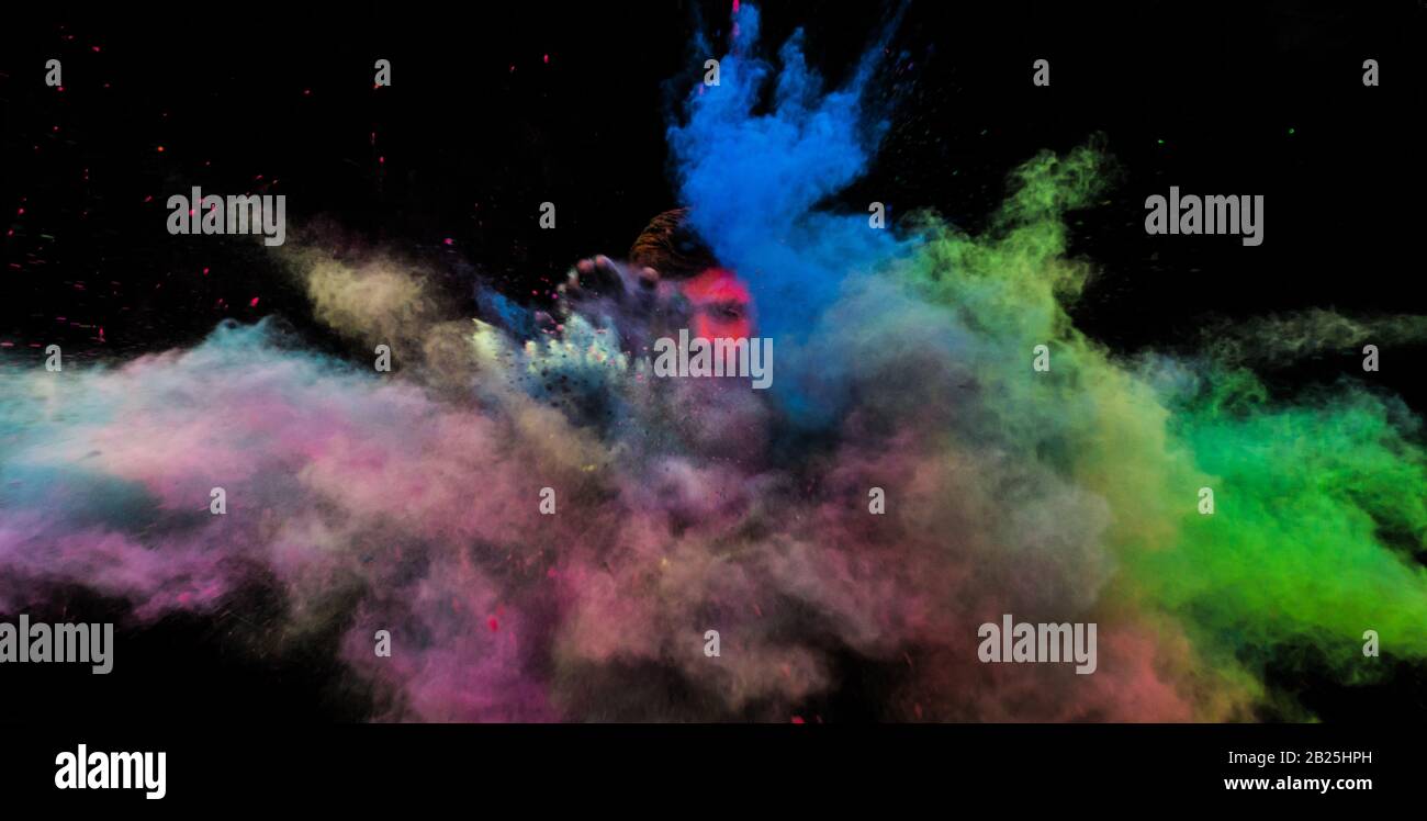 Holi color splash. holi is a festival of India. It is festival of ...