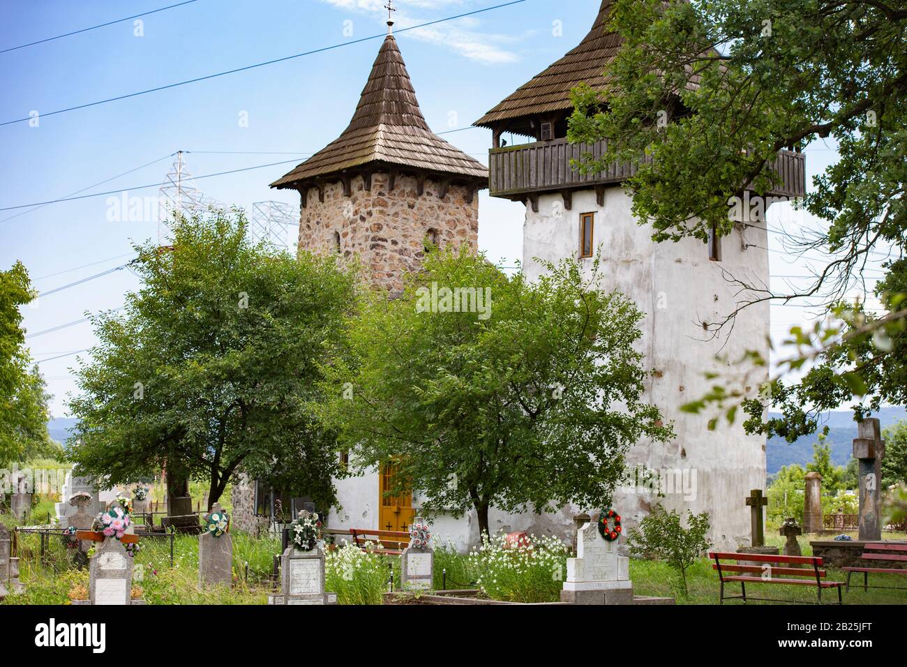 Romanian sacral architecture. Old orthodox church. Romania Stock Photo ...