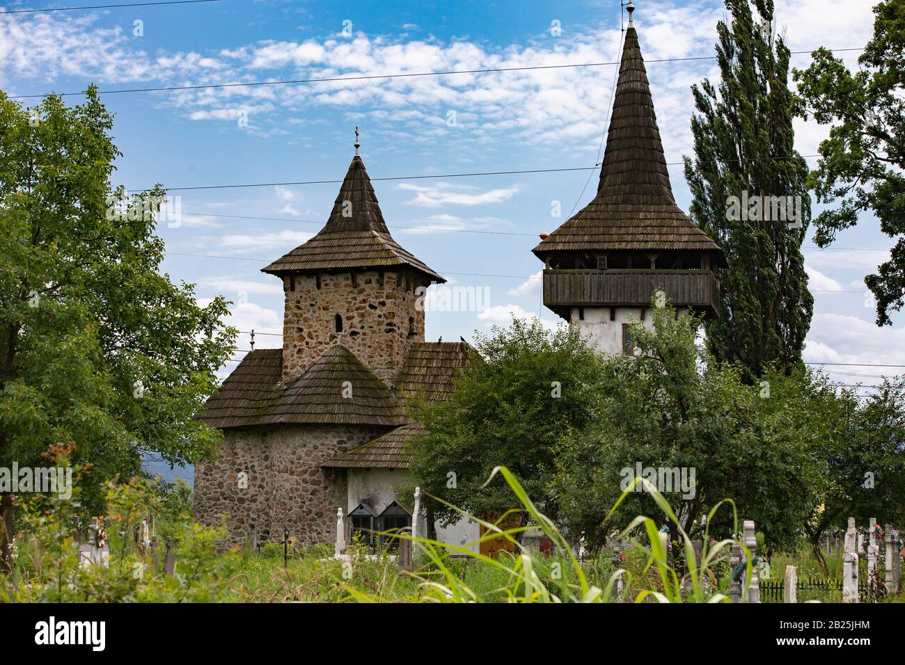 Romanian sacral architecture. Old orthodox church. Romania Stock Photo ...