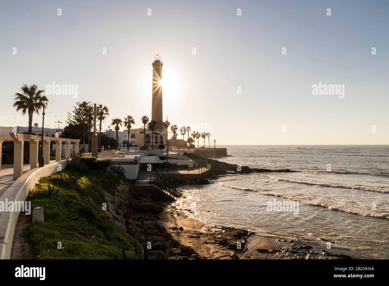Chipiona, Spain. The lighthouse of Chipiona, tallest lighthouse in ...