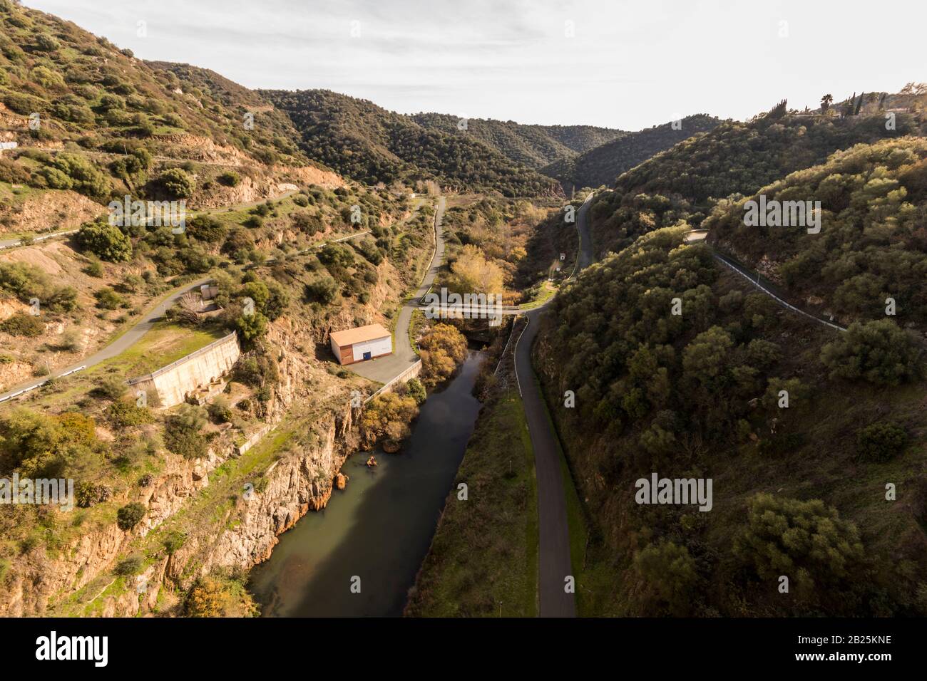 Lora del Rio, Spain. The dam and reservoir of Jose Toran, a water ...