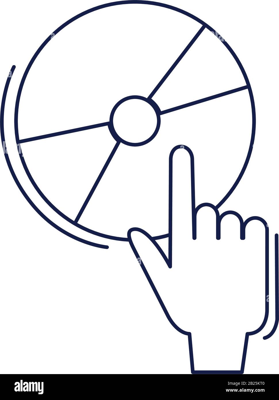 happy birthday, hand with compact disc music celebration party vector ...