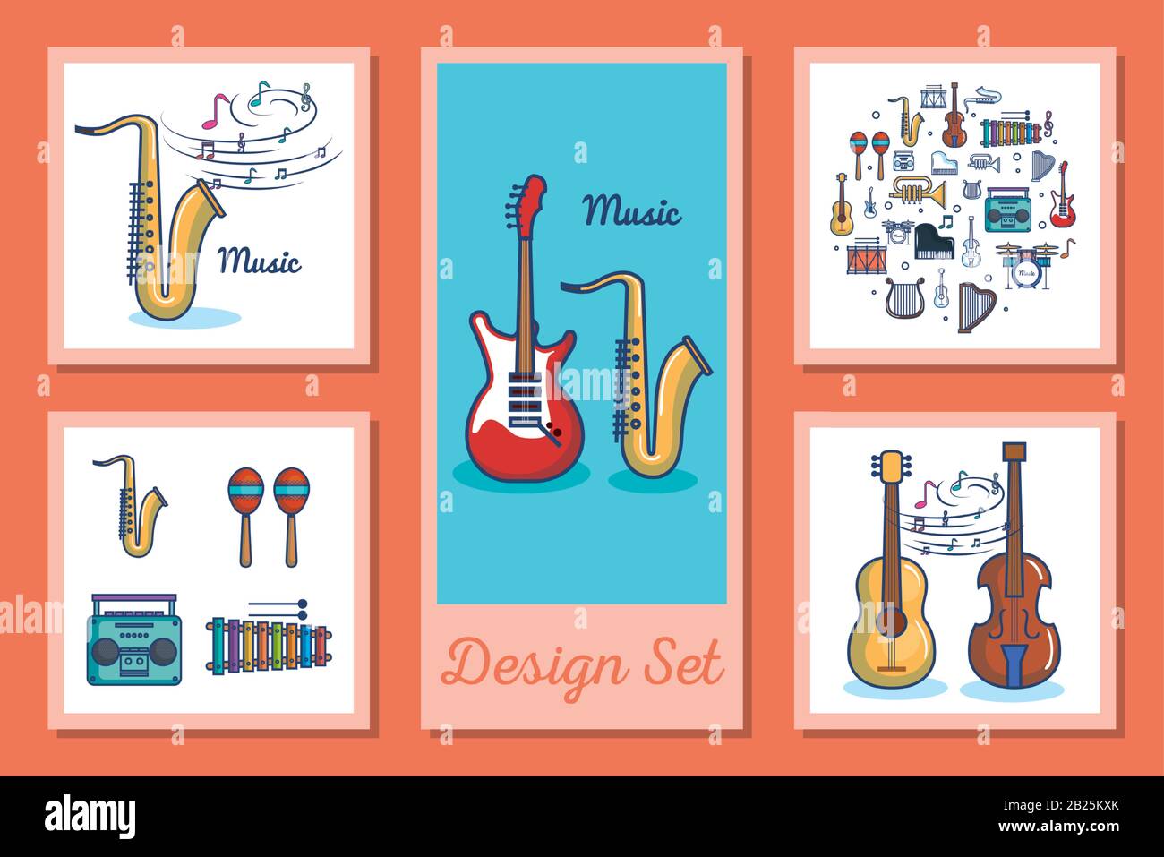 designs set of music instruments icons Stock Vector Image & Art - Alamy