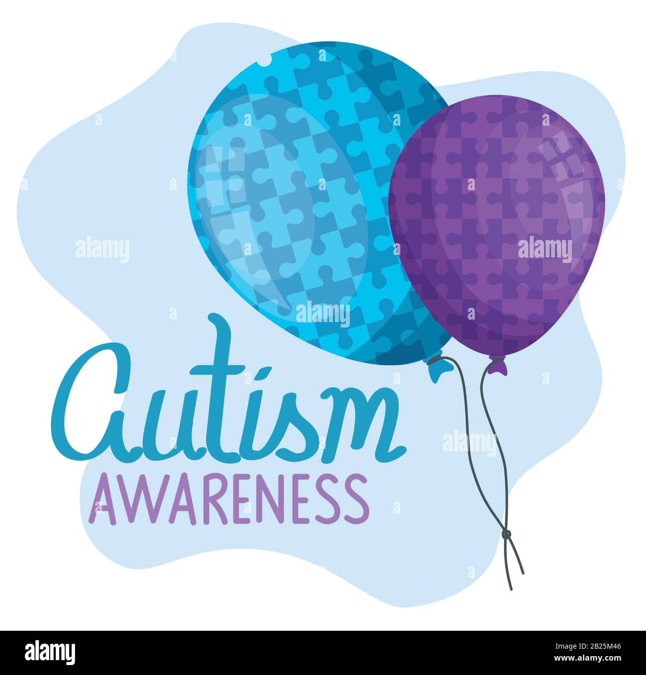 world autism day with balloons helium Stock Vector Image & Art - Alamy