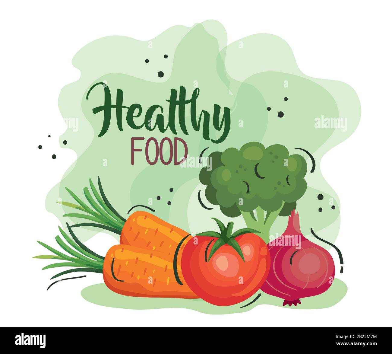 healthy food poster with carrot and vegetables Stock Vector Image & Art ...