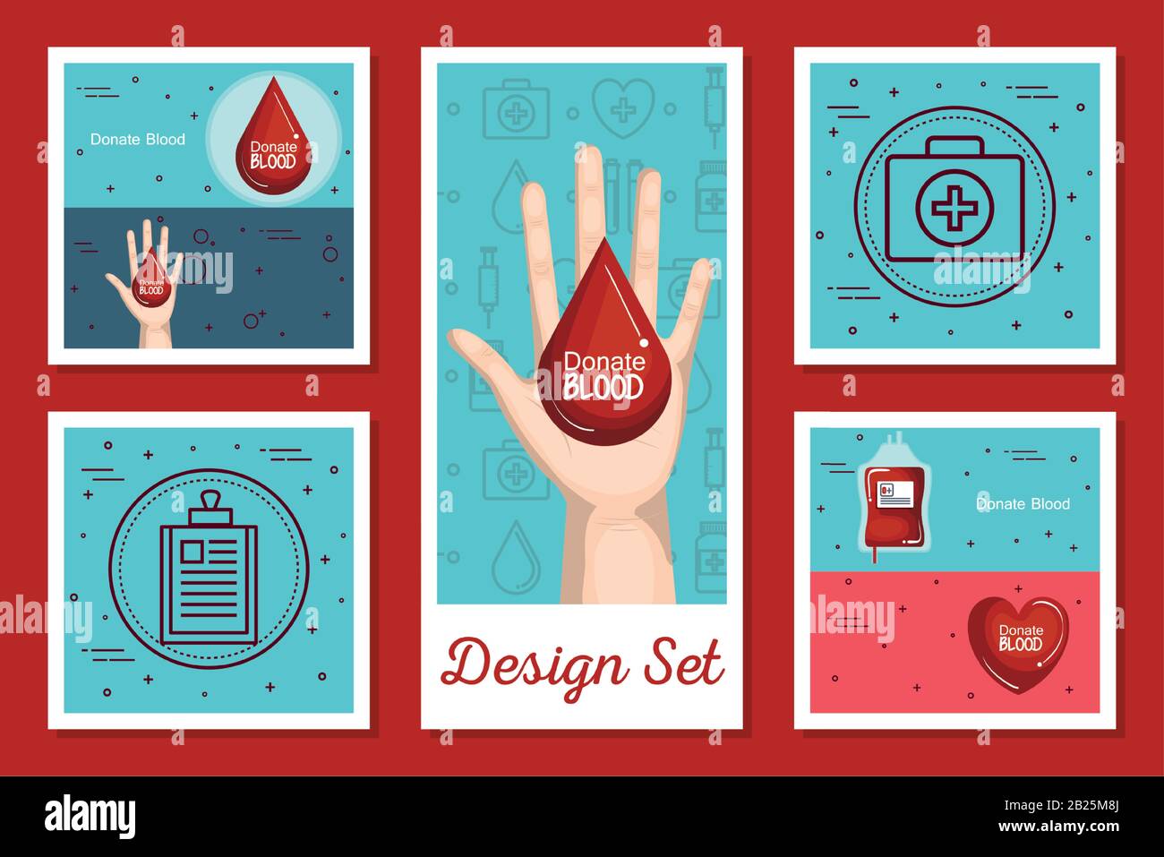 designs set of blood donation icons Stock Vector Image & Art - Alamy