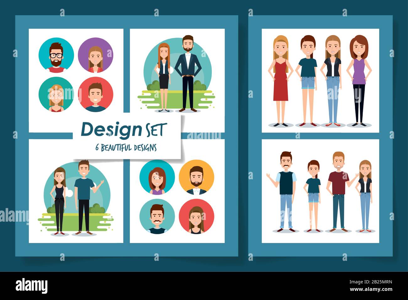 Six young Stock Vector Images - Alamy