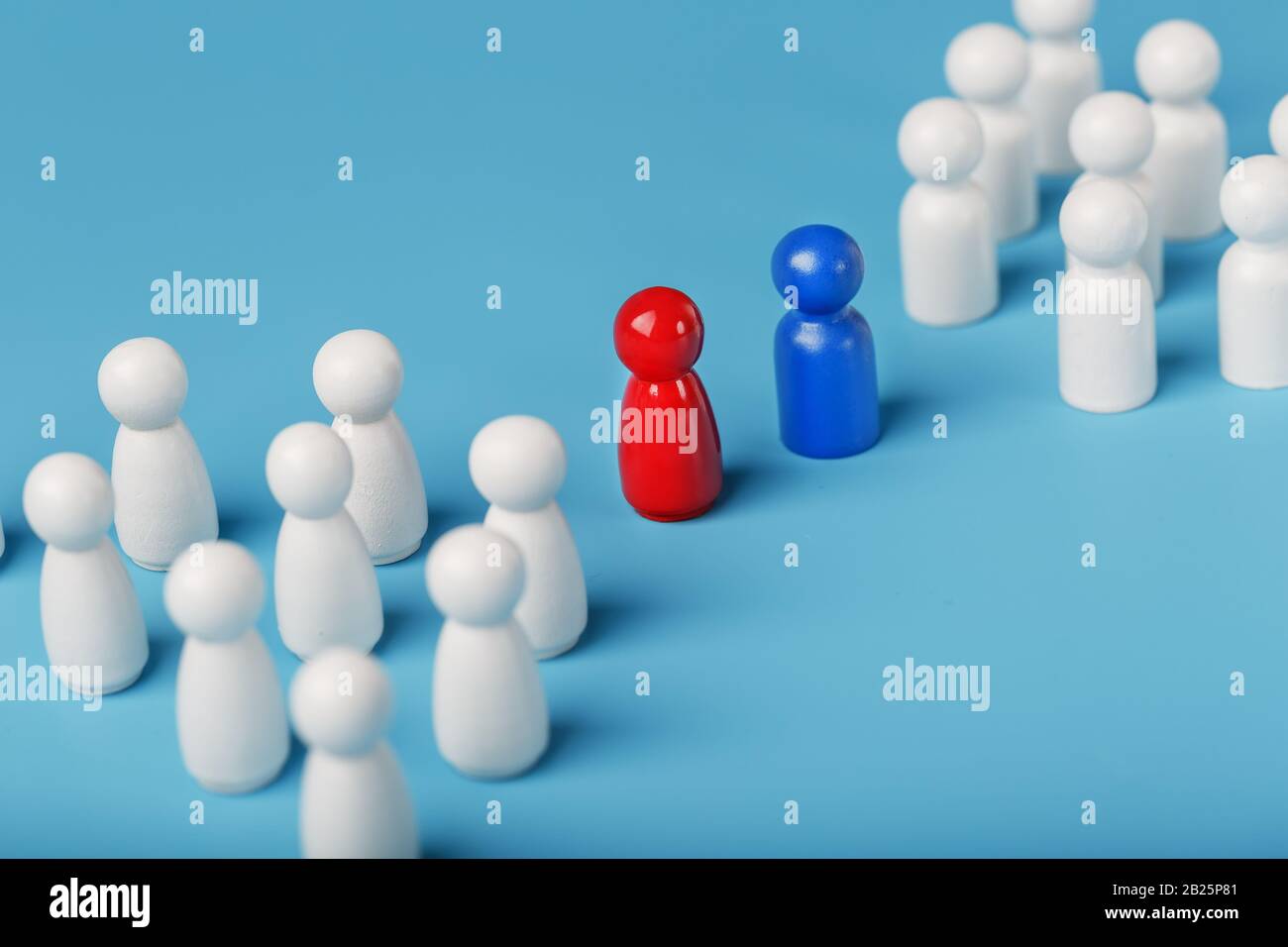 The conflict between two companies and a business, the rivalry of ...