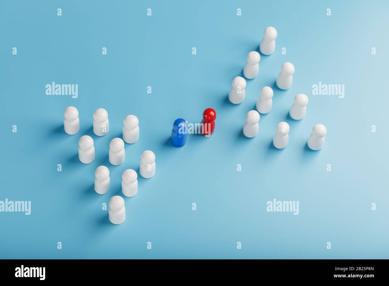 The conflict between two companies and a business, the rivalry of ...