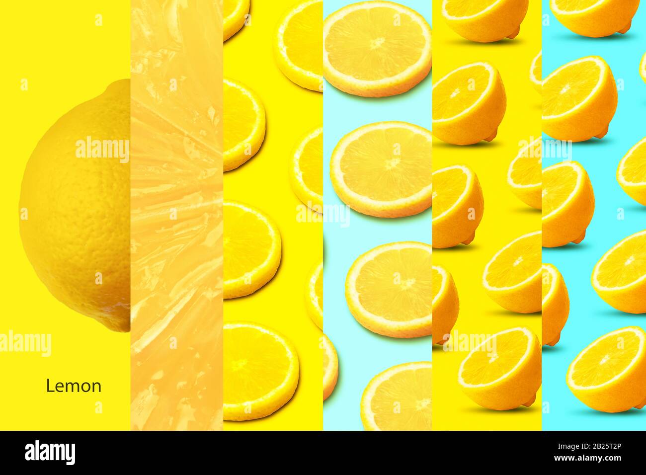 Creative layout made of lemon Stock Photo - Alamy