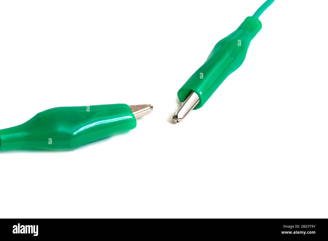 Green engineering probes isolated on white background Stock Photo - Alamy