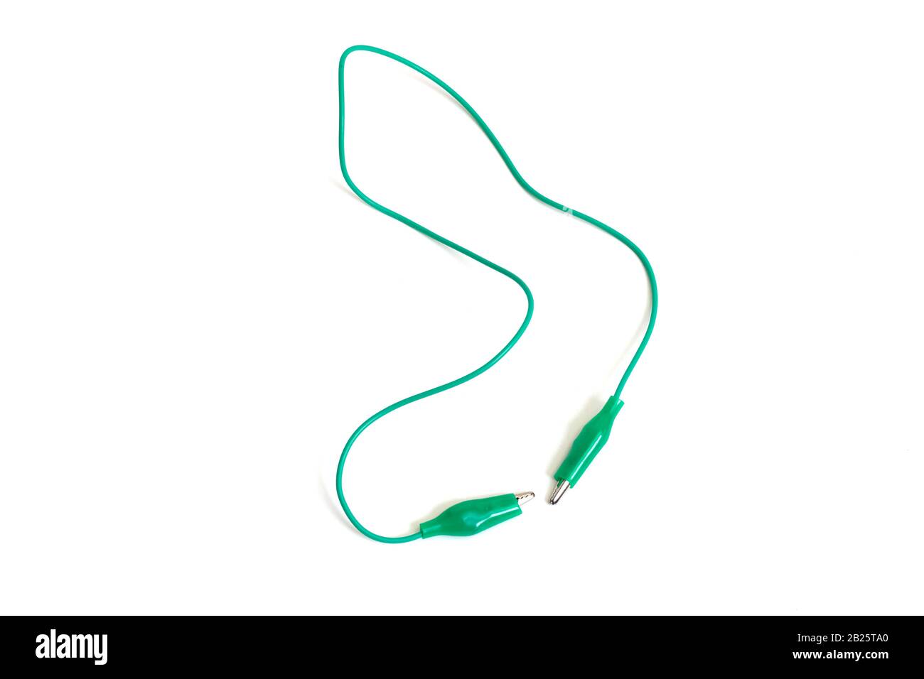 Green engineering probes isolated on white background Stock Photo - Alamy
