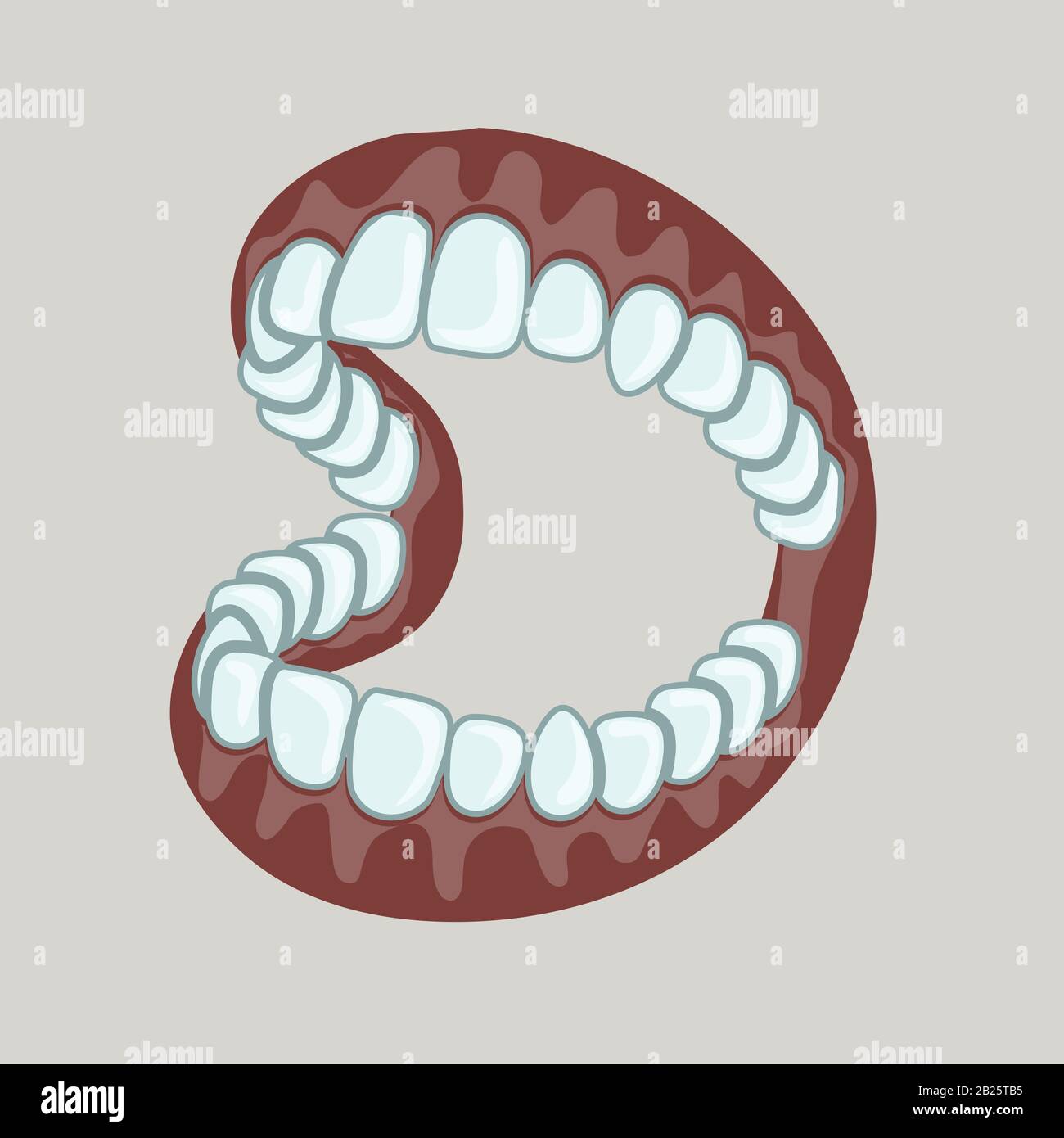Jaw and teeth artificial model Stock Vector Images - Alamy