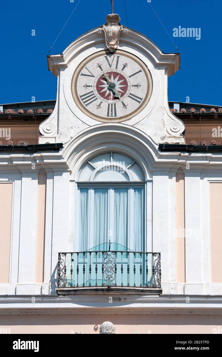 Ancient clock and balcony from which the Popes overlooked, Apostolic ...