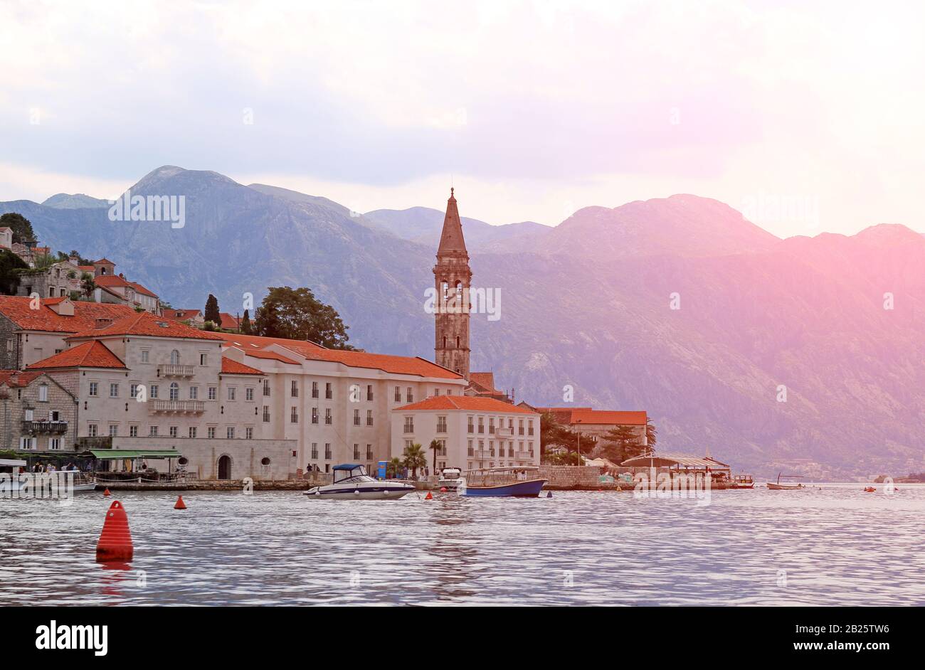 old town Perast in summer Kotor bay Montenegro Stock Photo - Alamy