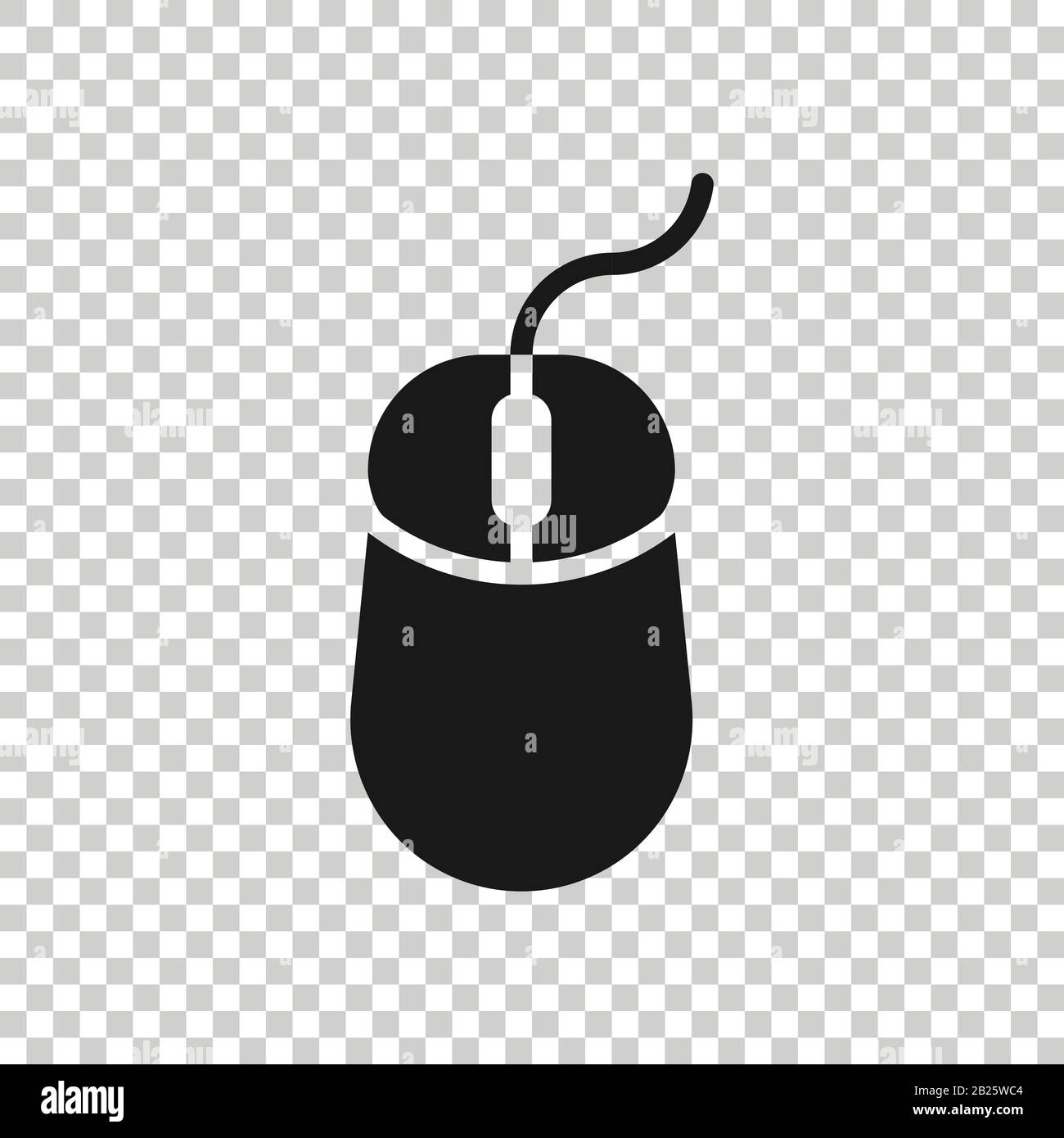 Computer mouse icon in flat style. Cursor vector illustration on white ...