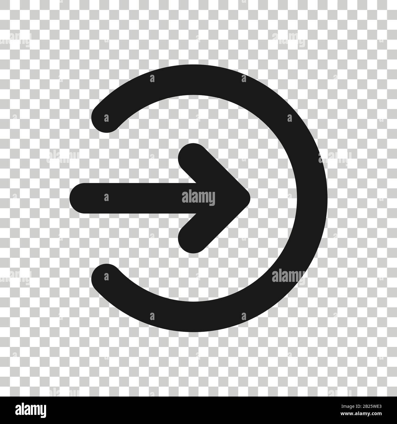 Login icon in flat style. Arrow access vector illustration on white ...