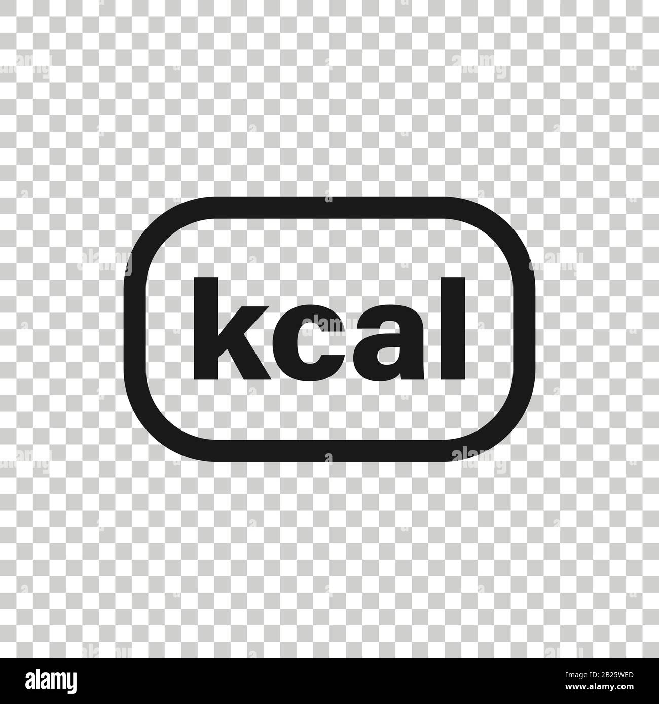Kcal icon in flat style. Diet vector illustration on white isolated ...