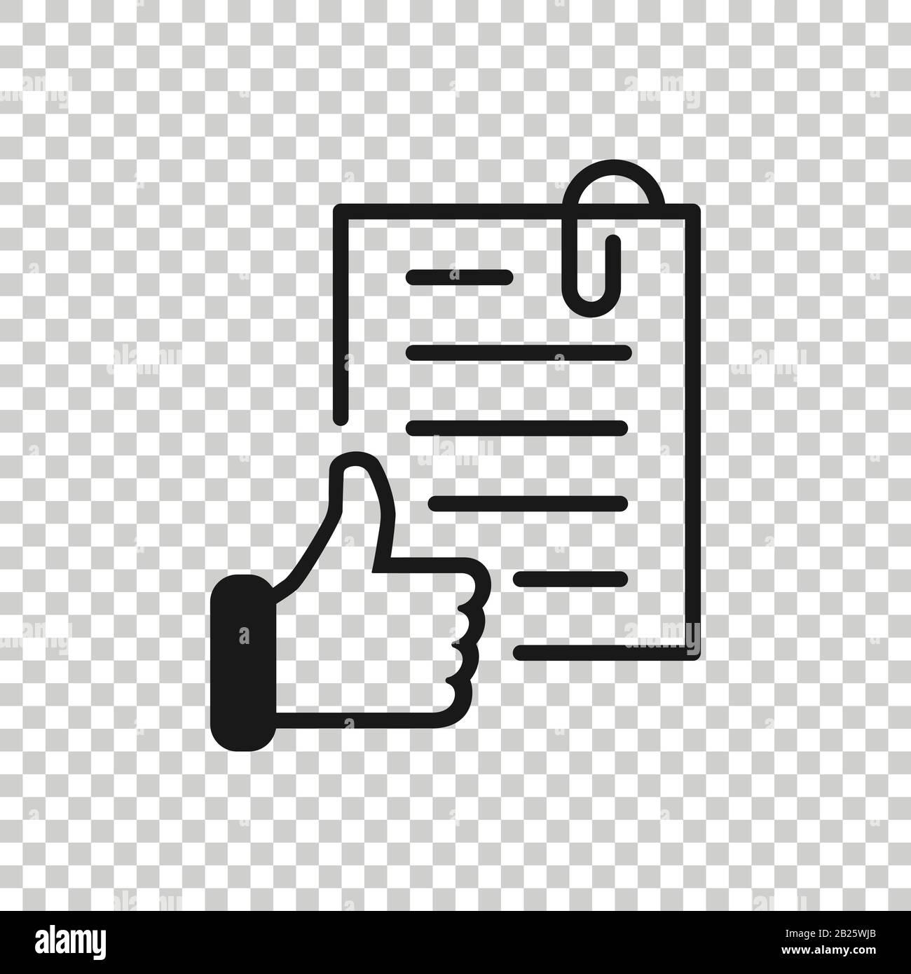 Approved document icon in flat style. Authorize vector illustration on ...