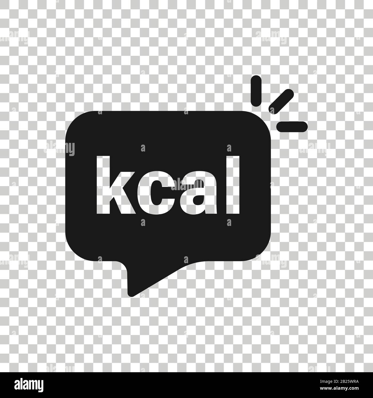 Kcal icon in flat style. Diet vector illustration on white isolated ...