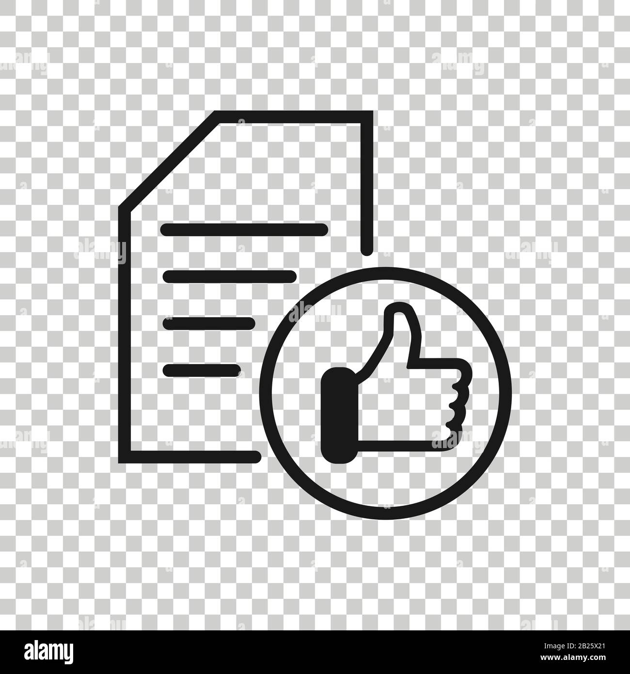Approved document icon in flat style. Authorize vector illustration on ...