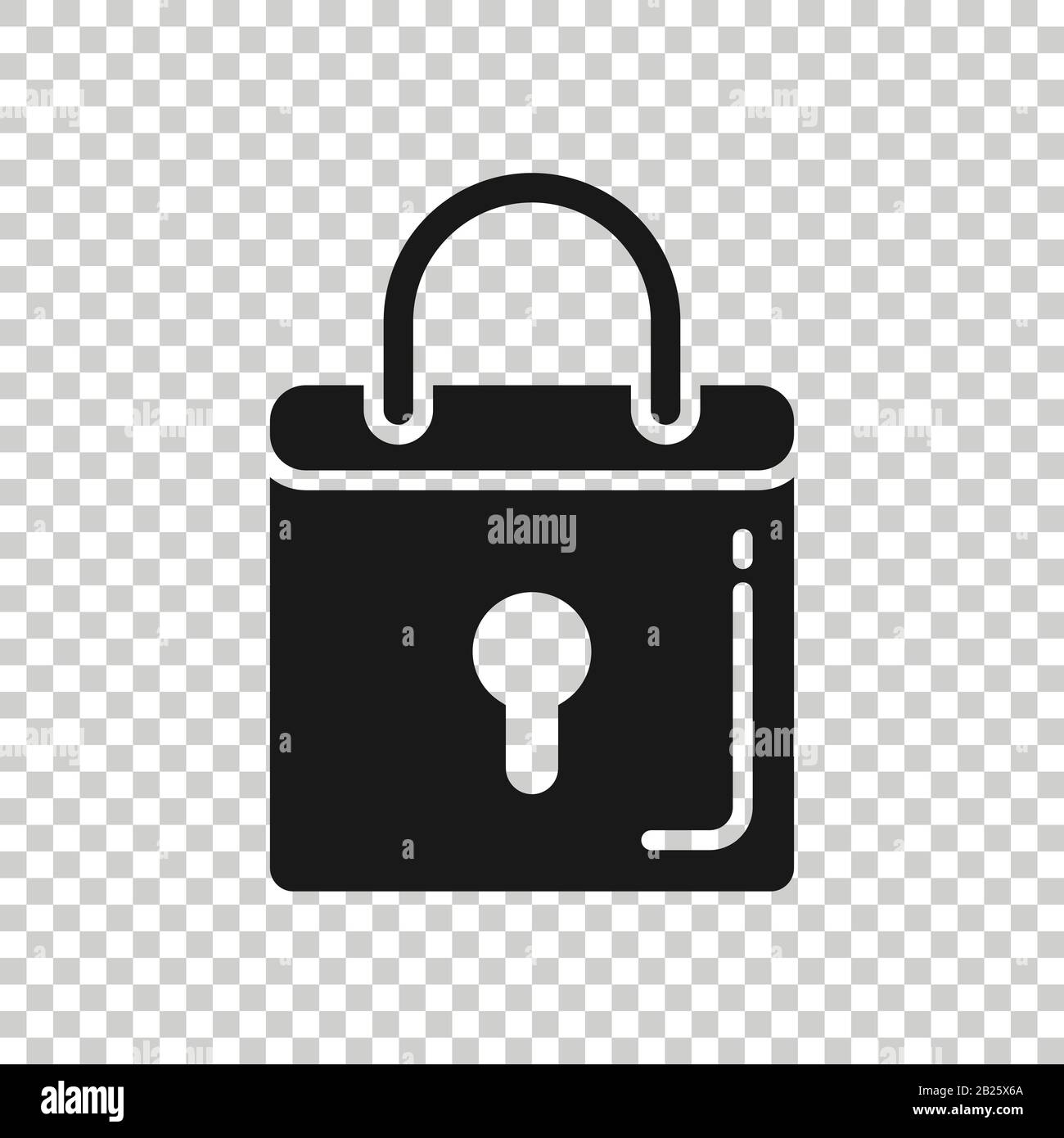 Locker icon in flat style. Padlock password vector illustration on ...
